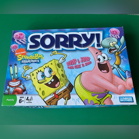 Toys | Spongebob Squarepants Sorry Board Game 208 Hasbro Parker ...